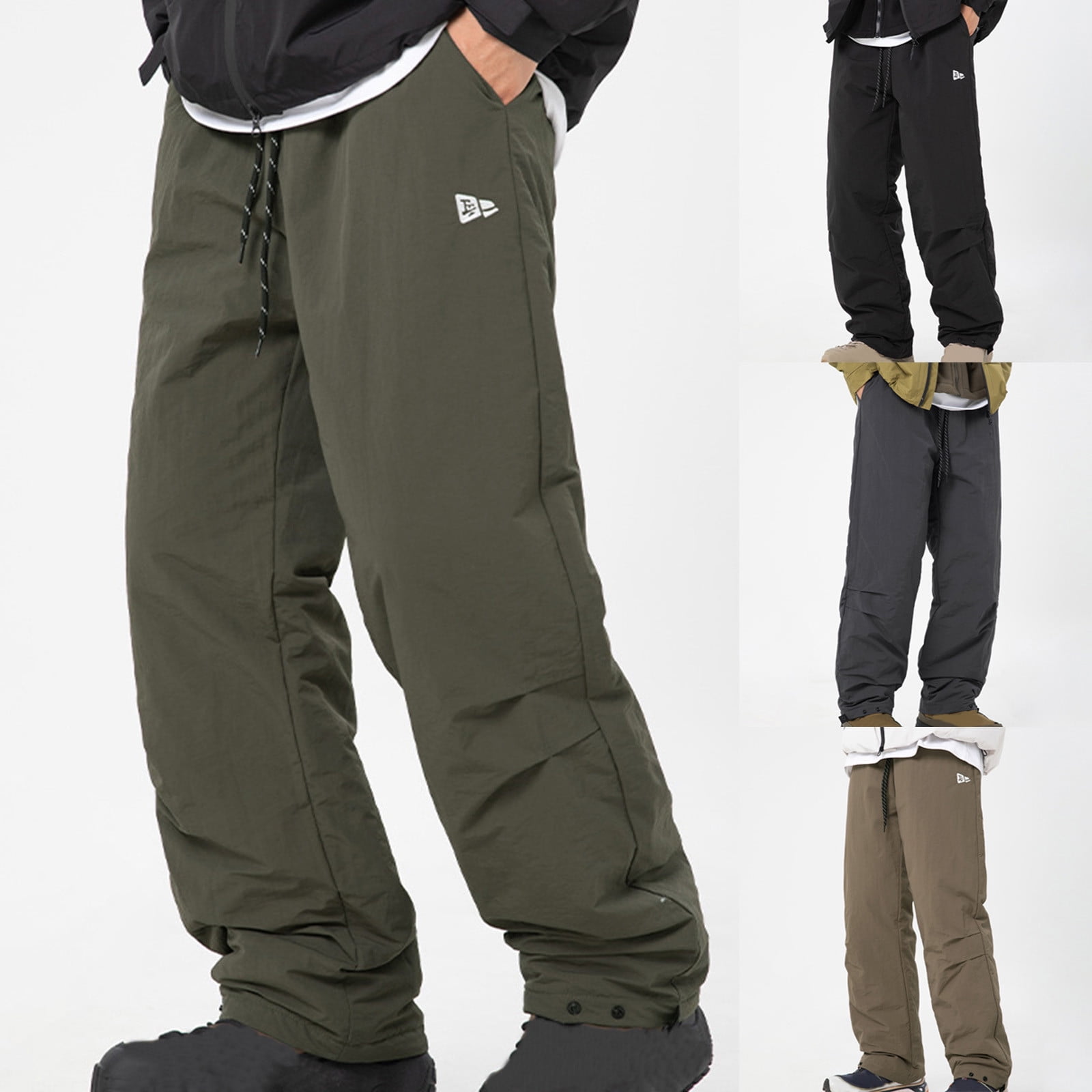 DDAPJ pyju Mens Fleece Lined Cargo Pants Winter Thermal Hiking Work ...