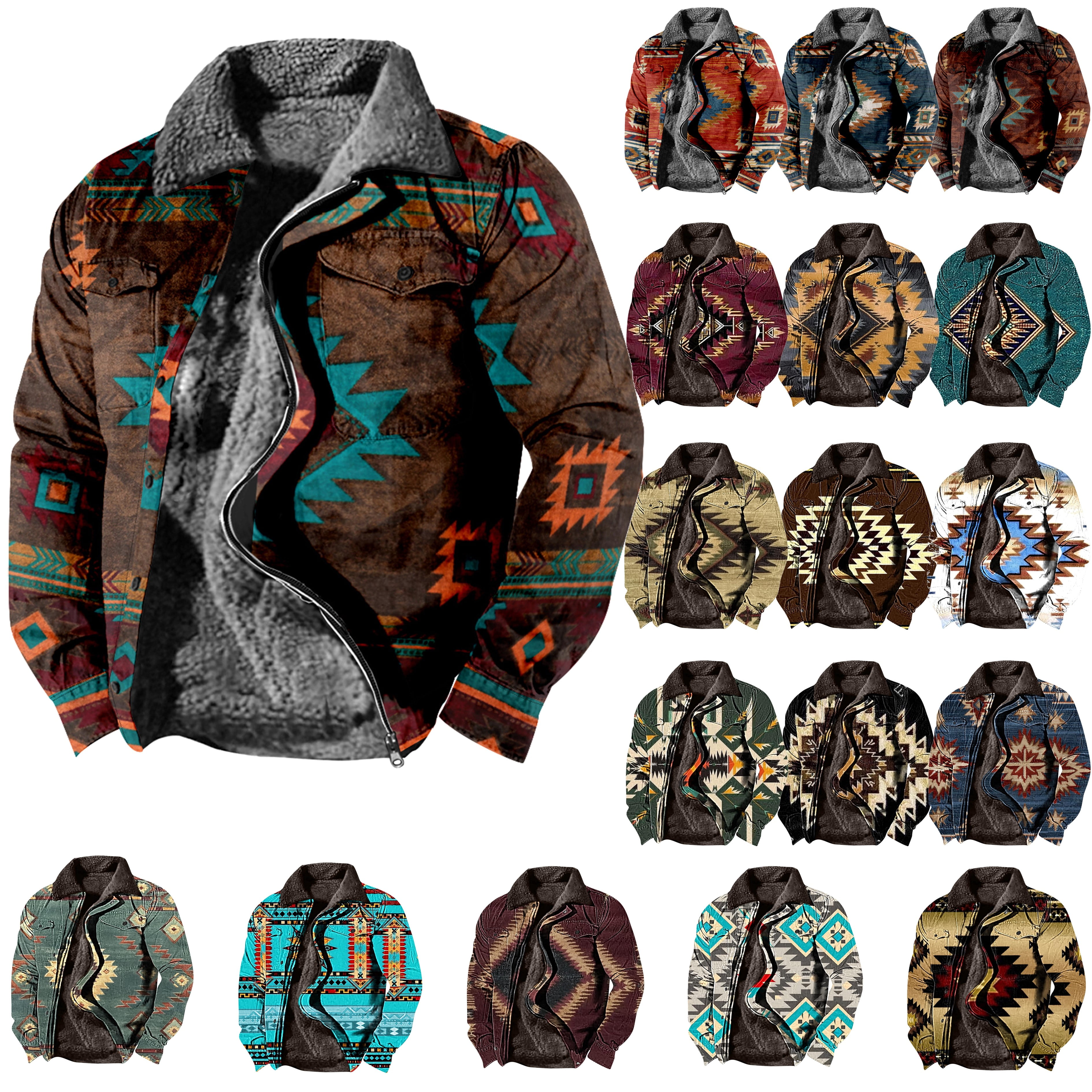 DDAPJ pyju Mens Heavyweight Winter Jacket Sherpa Lined Trucker Jacket ...