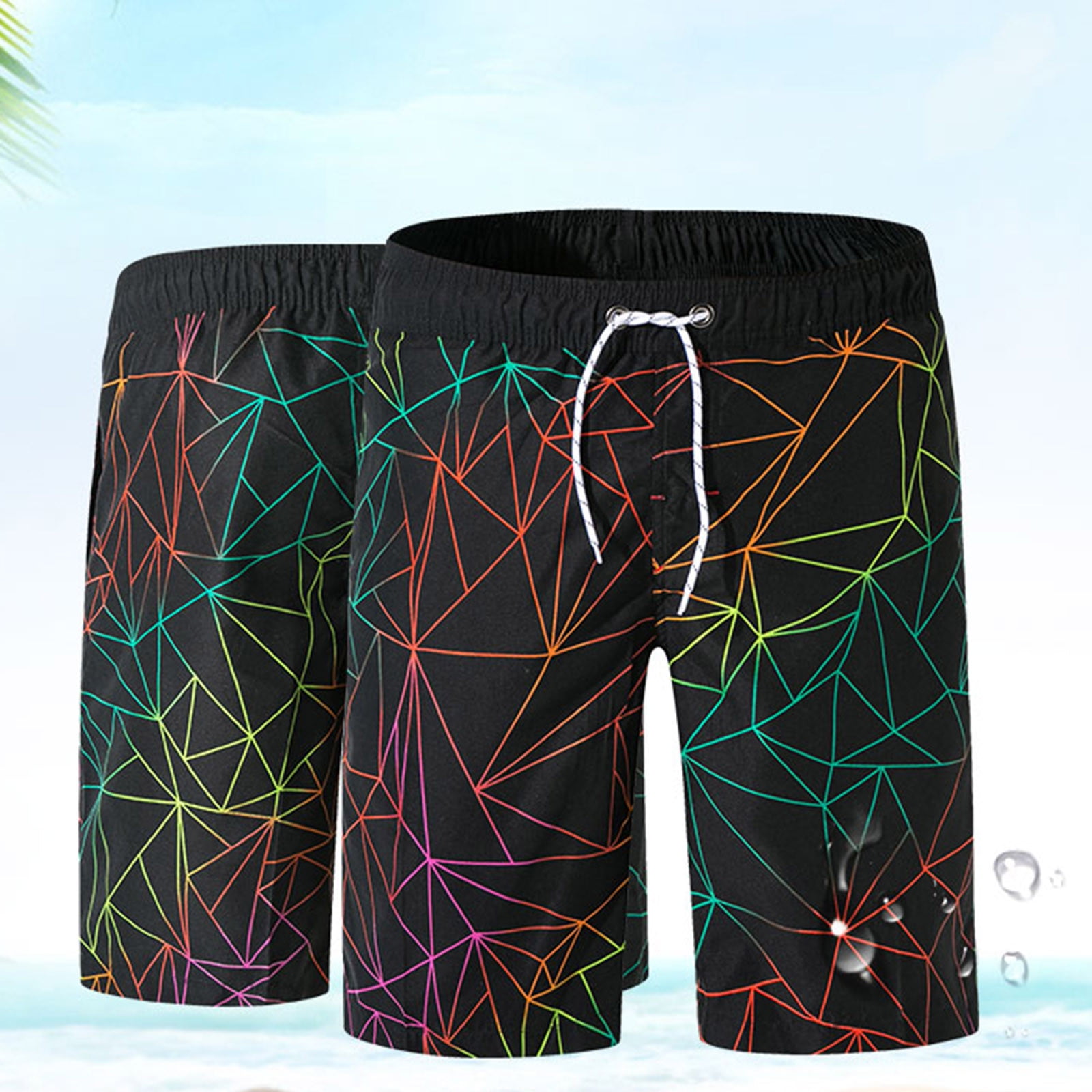 Ddapj Pyju Mens Swim Trunks 3d Printed Surd Board Shorts Elastic Waist