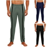 DDAPJ pyju Mens Tear Away Basketball Pants Elastic Waist Side Zippers ...