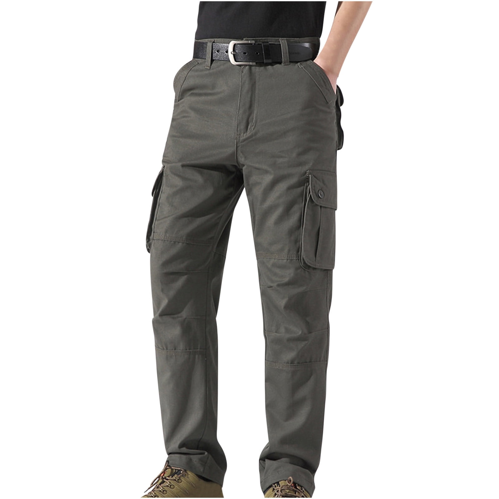 DDAPJ pyju Mens Vintage Cargo Pants Big and Tall Cotton Washed ...