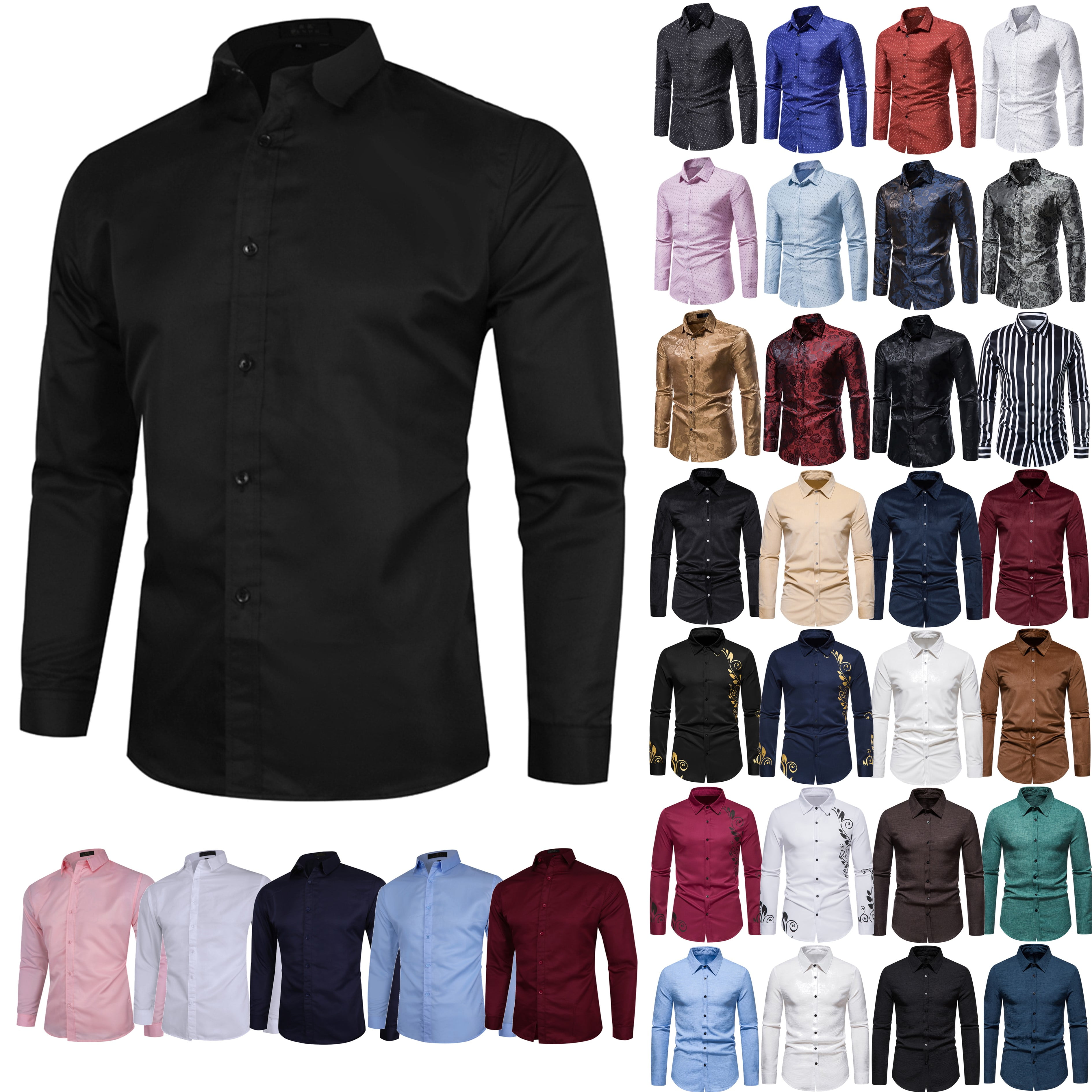 DDAPJ pyju Party Dress Shirts for Men Clearance Sales,Men's Gold ...