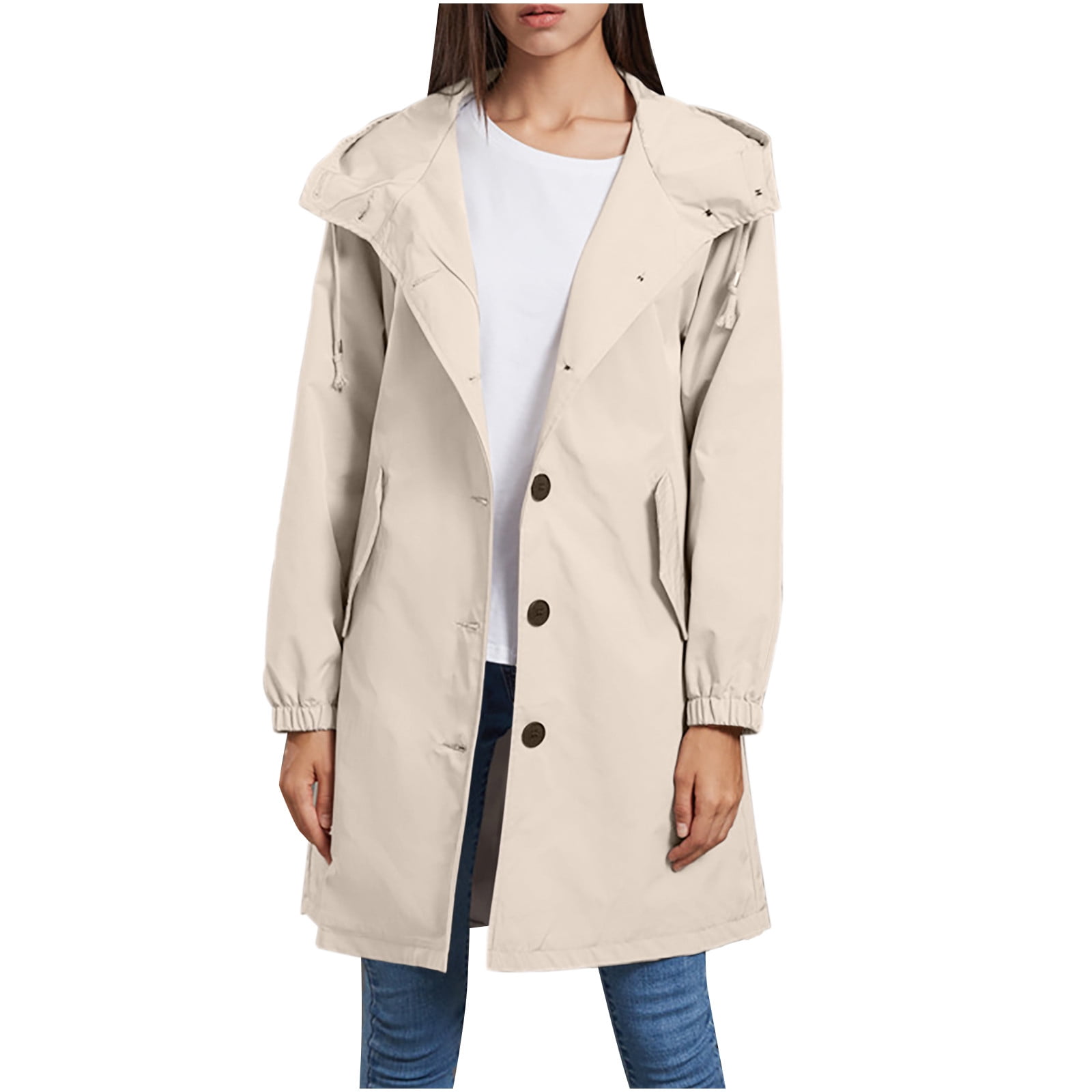 DDAPJ pyju Plus Size Raincoat for Women 2023 Clearance,Long Hooded ...