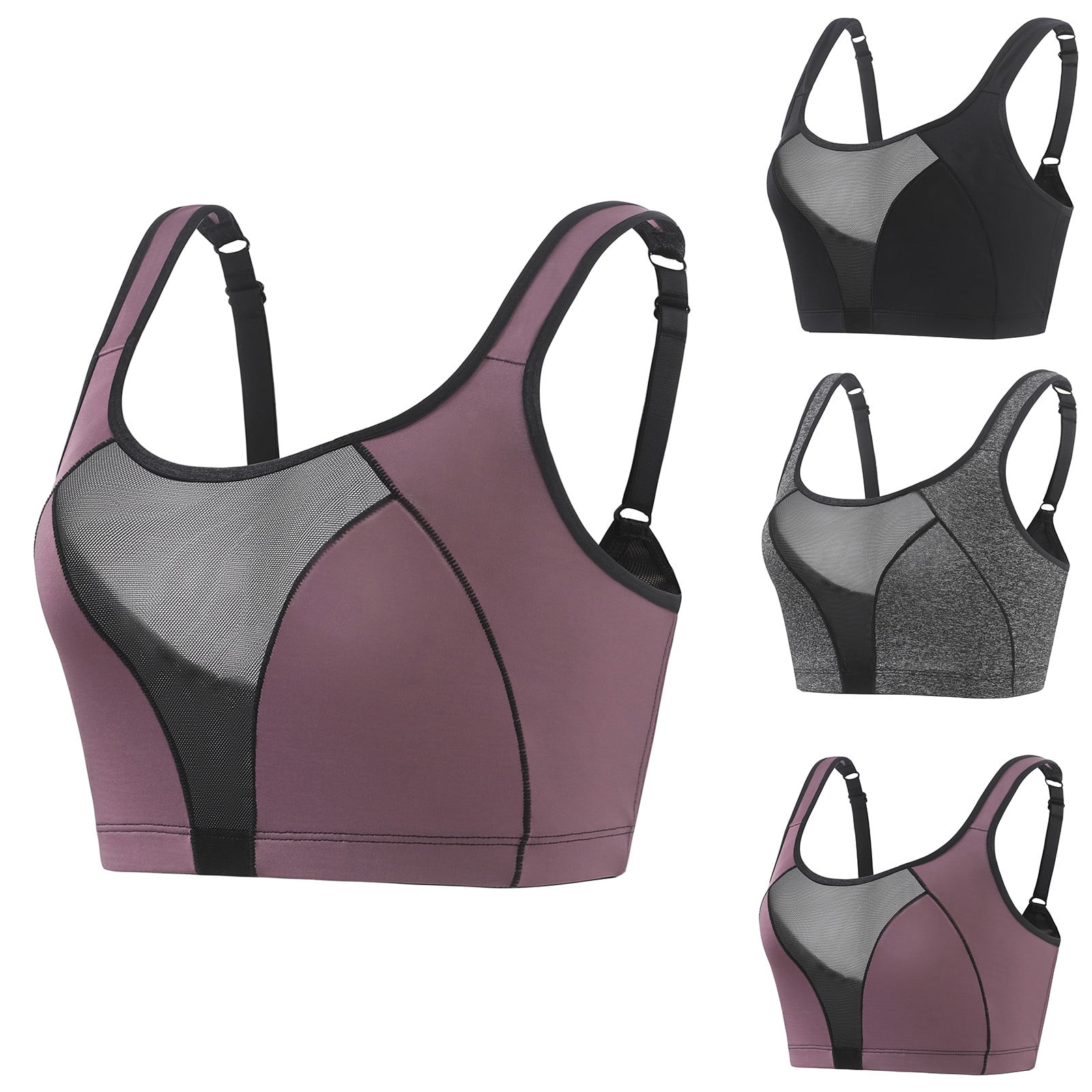 DDAPJ pyju Sports Bras for Women Sheer Mesh See Through Bralettes ...