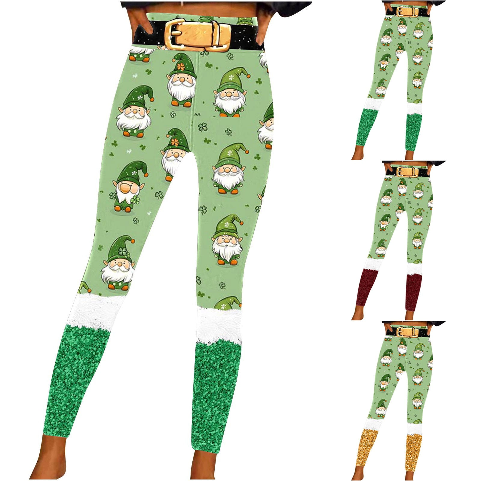 DDAPJ pyju St Patricks Day Leggings for Women High Waist Irish Shamrock ...