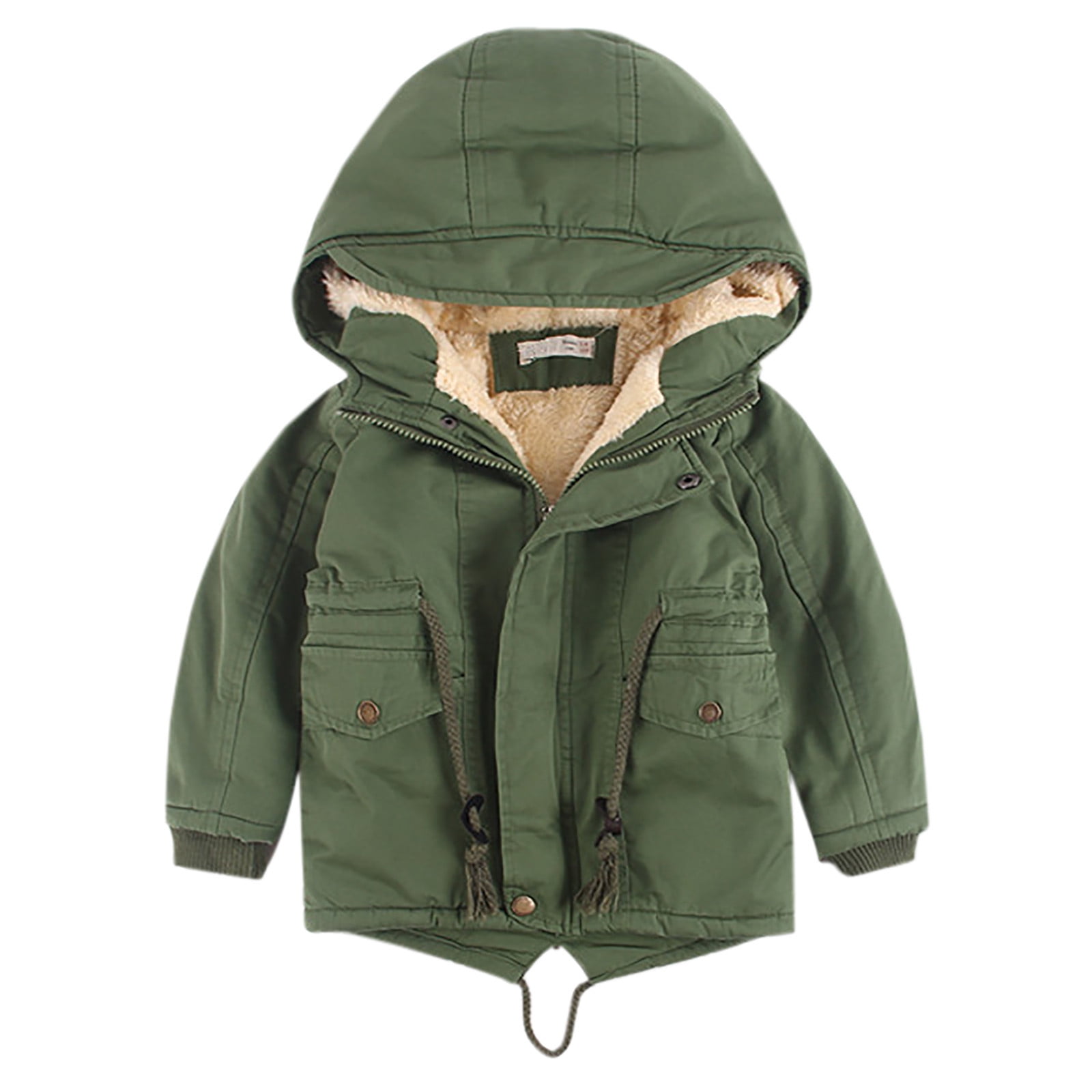 DDAPJ pyju Winter Coats for Kids with Hoods Warm Fleece Jacket for ...