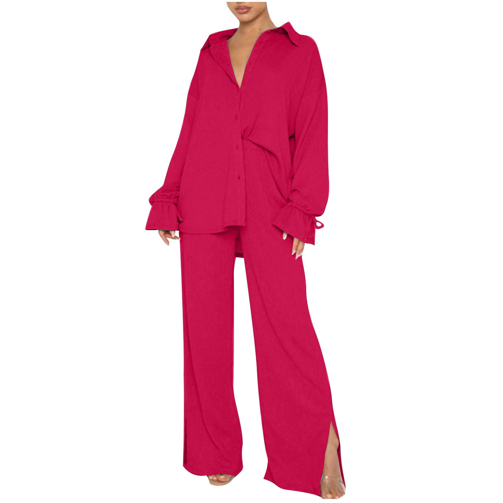 Ddapj Pyju Womens 2 Piece Trendy Outfits Oversized Slouchy Matching