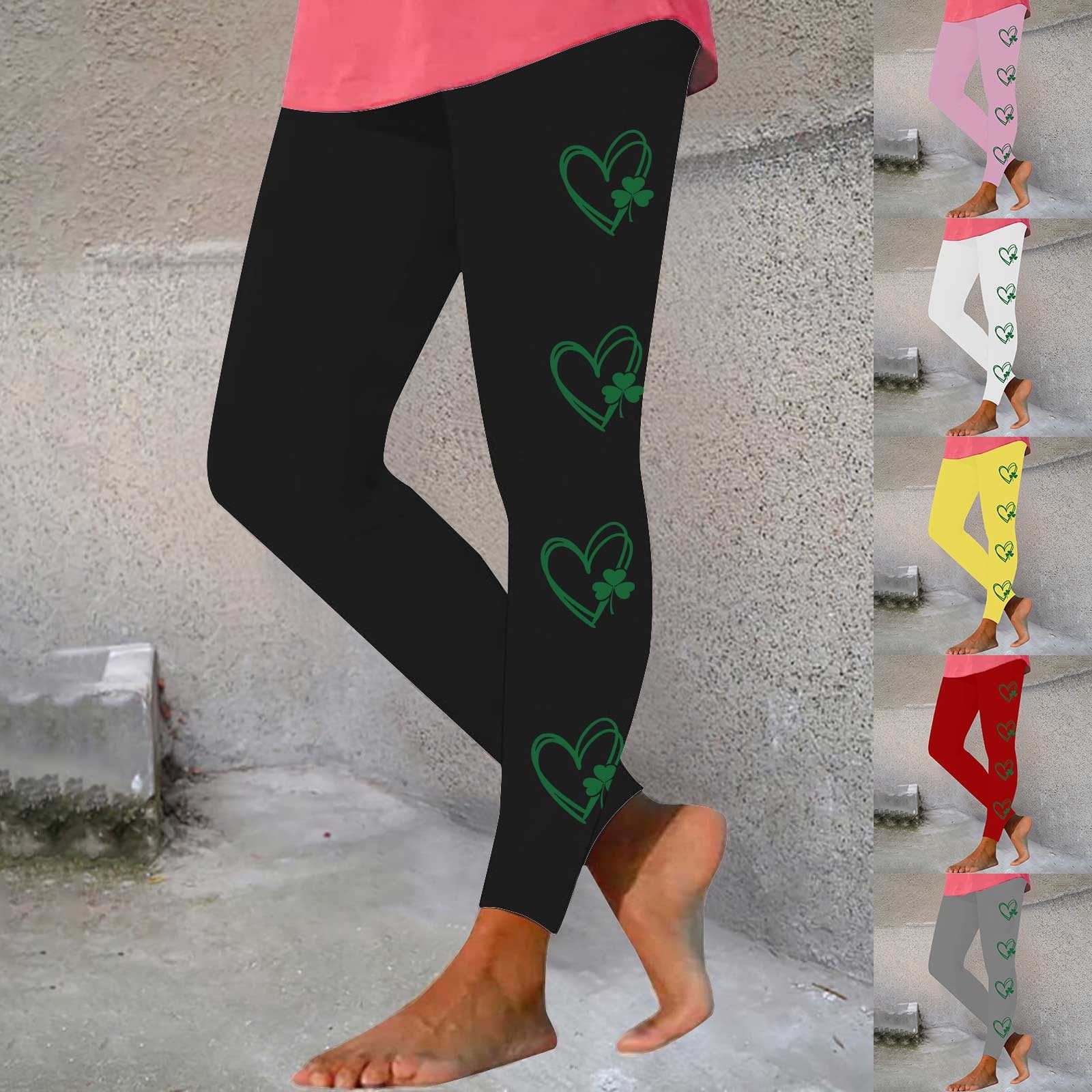 DDAPJ pyju Women's Shamrock Tights Plus Size St Patrick Leggings Lucky ...