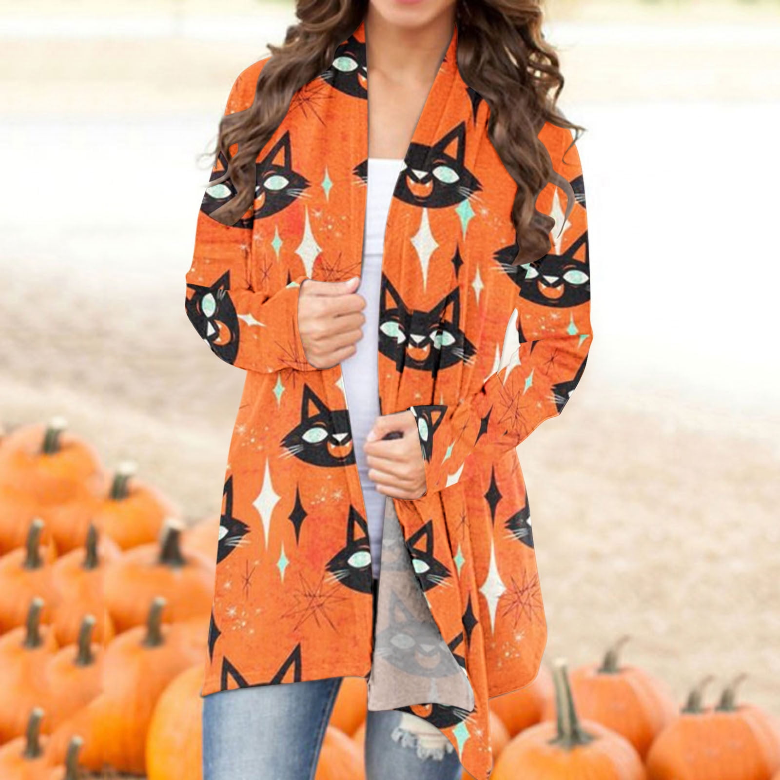 DDAPJ pyju Womens Halloween Cardigan,Halloween Cardigan for Women ...