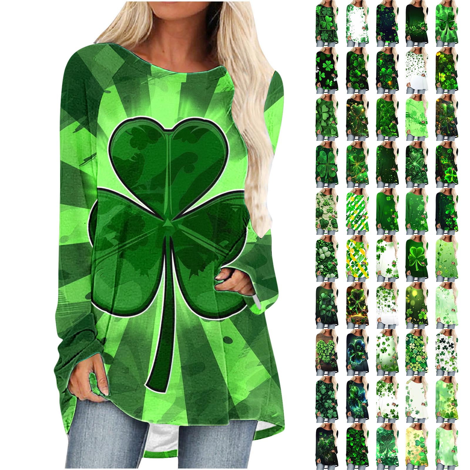 DDAPJ pyju Womens Tunic Tops to Wear with Leggings St Patrick's Day ...