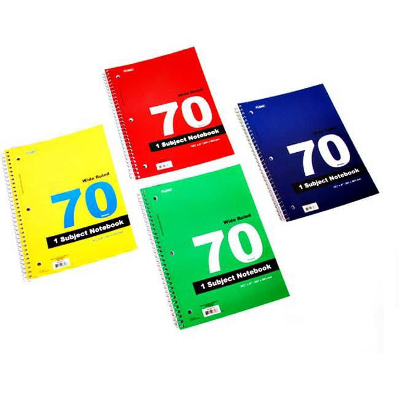 DDI 1 Subject Spiral Notebook - 70 Sheets Wide Ruled in Bulk, Case of ...