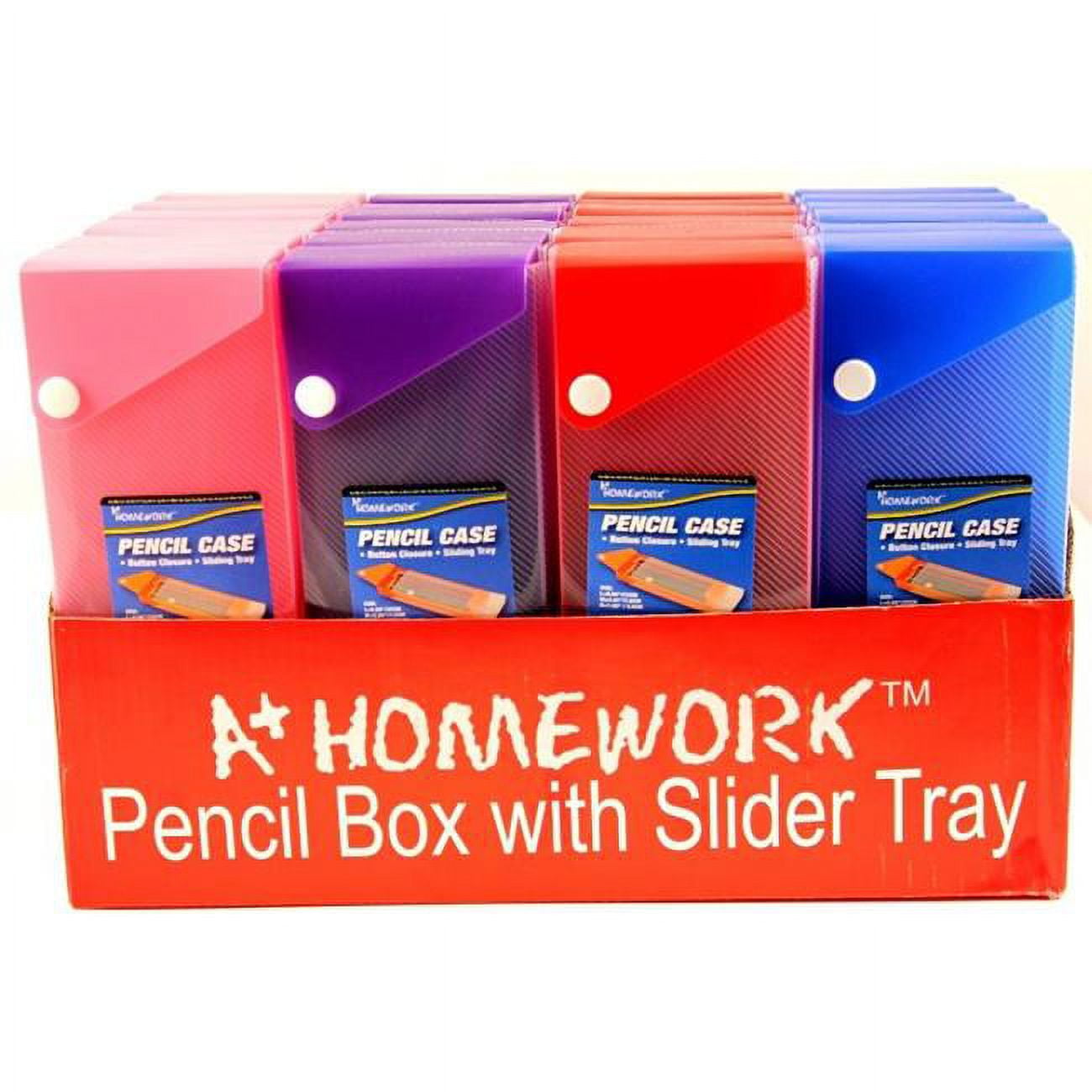 DDI 1076455 Pencil Box - Slider with Button Closure Case of 48 ...