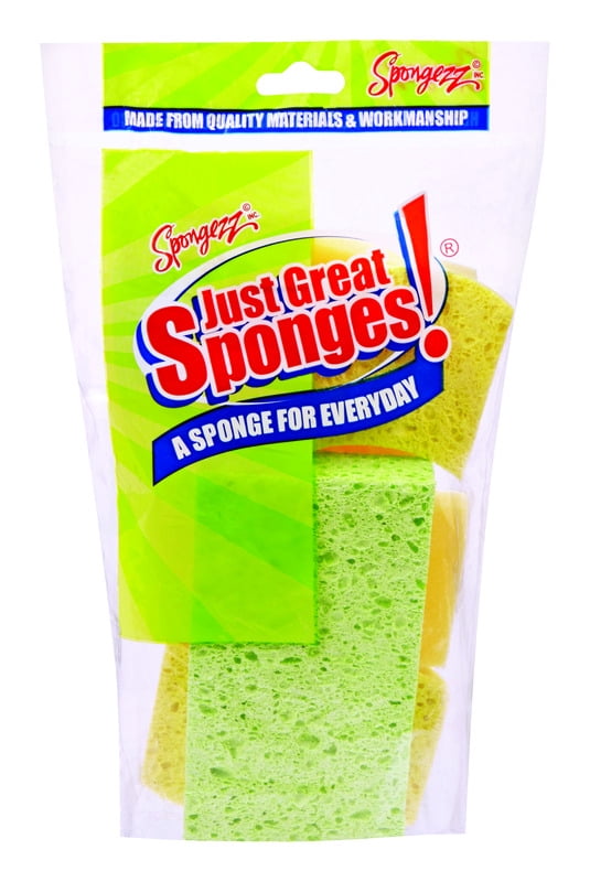 Spongezz Multi-Pack Bargain Sponges, 8 Count per Pack, Bulk Case of 36 ...