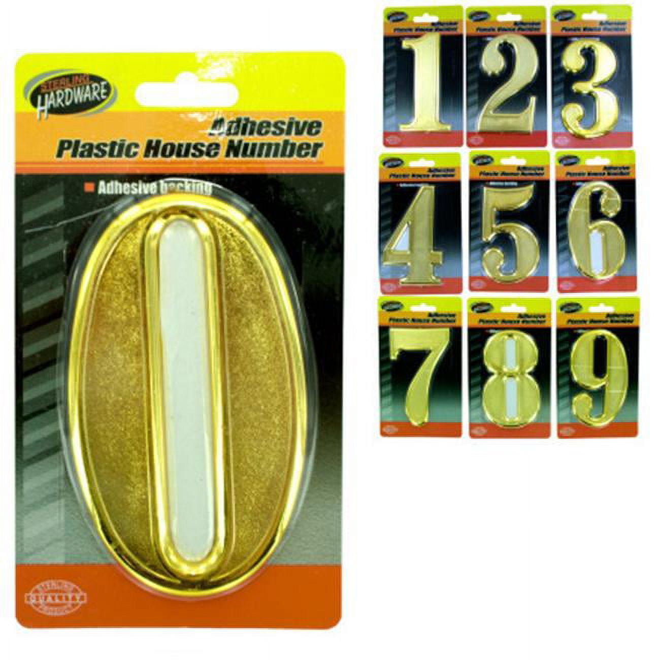 DDI 1335062 Plastic House Numbers With Adhesive Back Case Of 15 ...