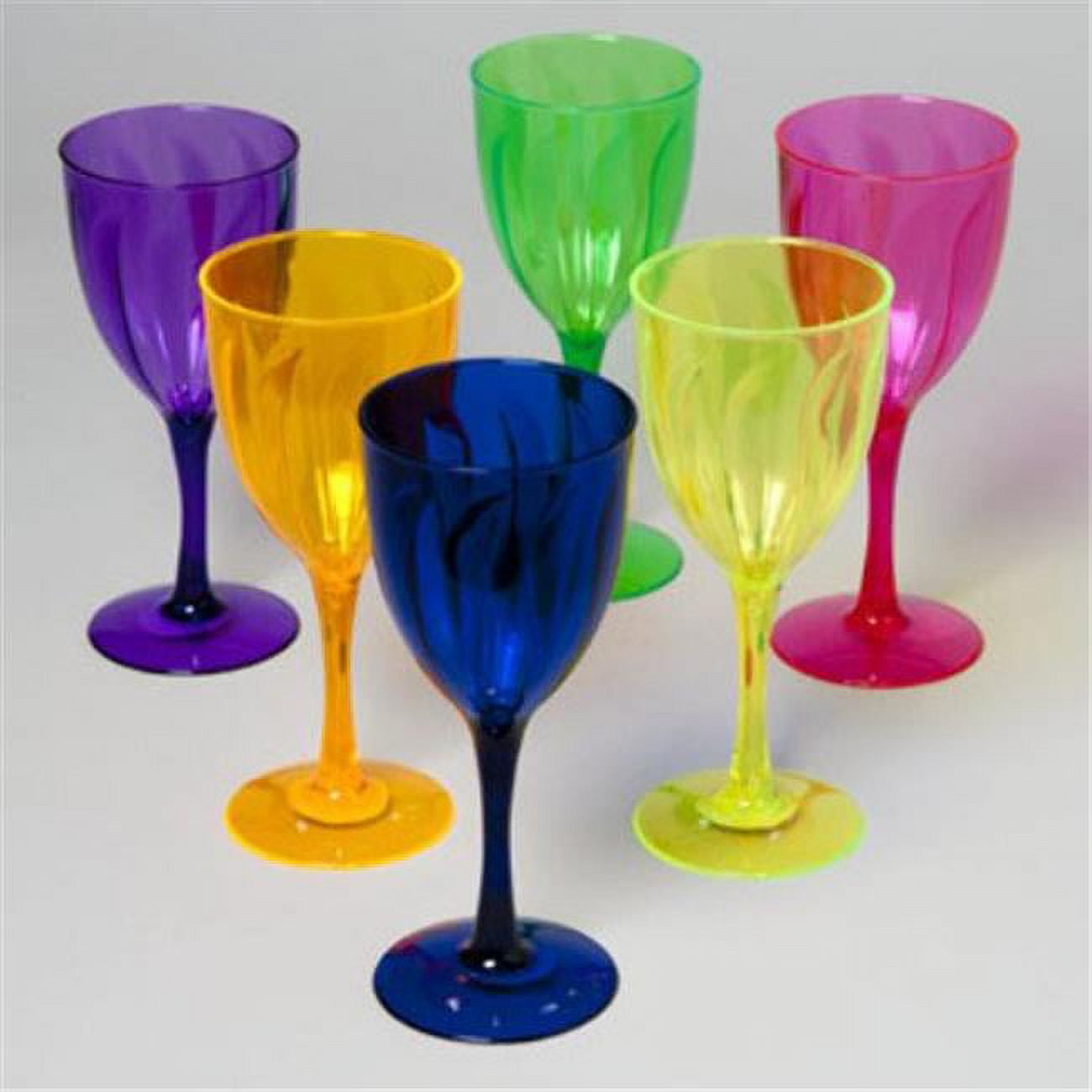 DDI 1851760 Translucent Colored Plastic Wine Glass Case of 48 - Walmart.com