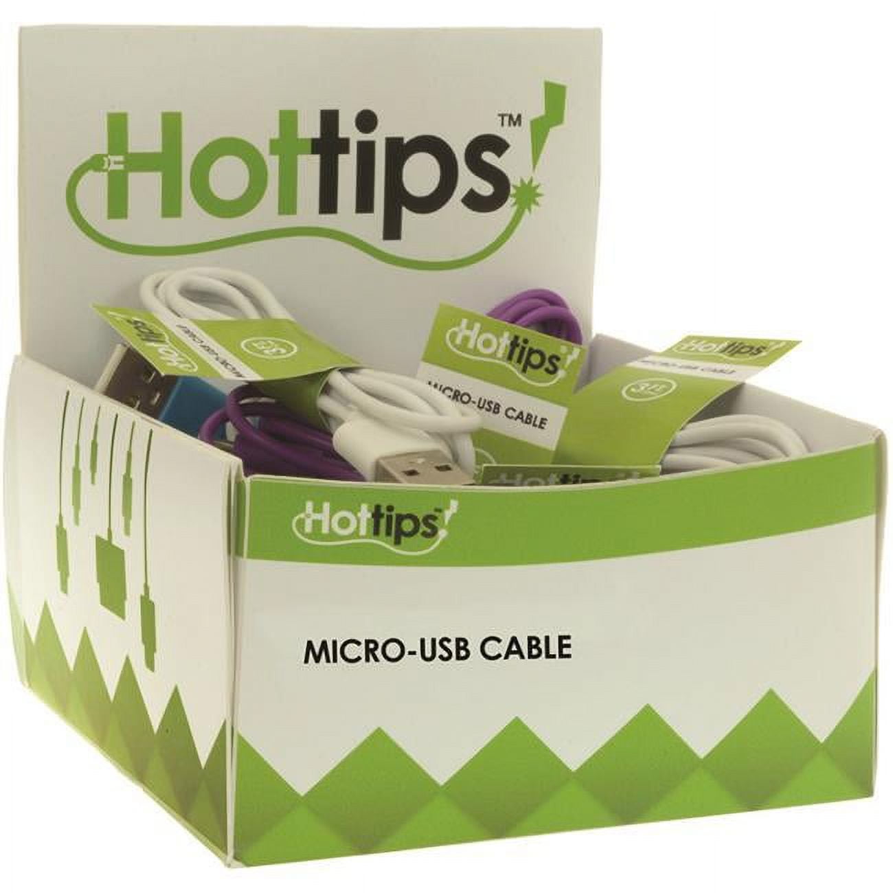 DDI 1876730 Hottips Tray Pack Micro USB Cable Assorted- 24-count Case ...