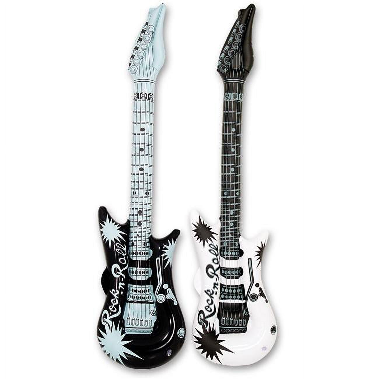 DDI 1878022 42 in. Black and White Guitar Inflatables - Walmart.com