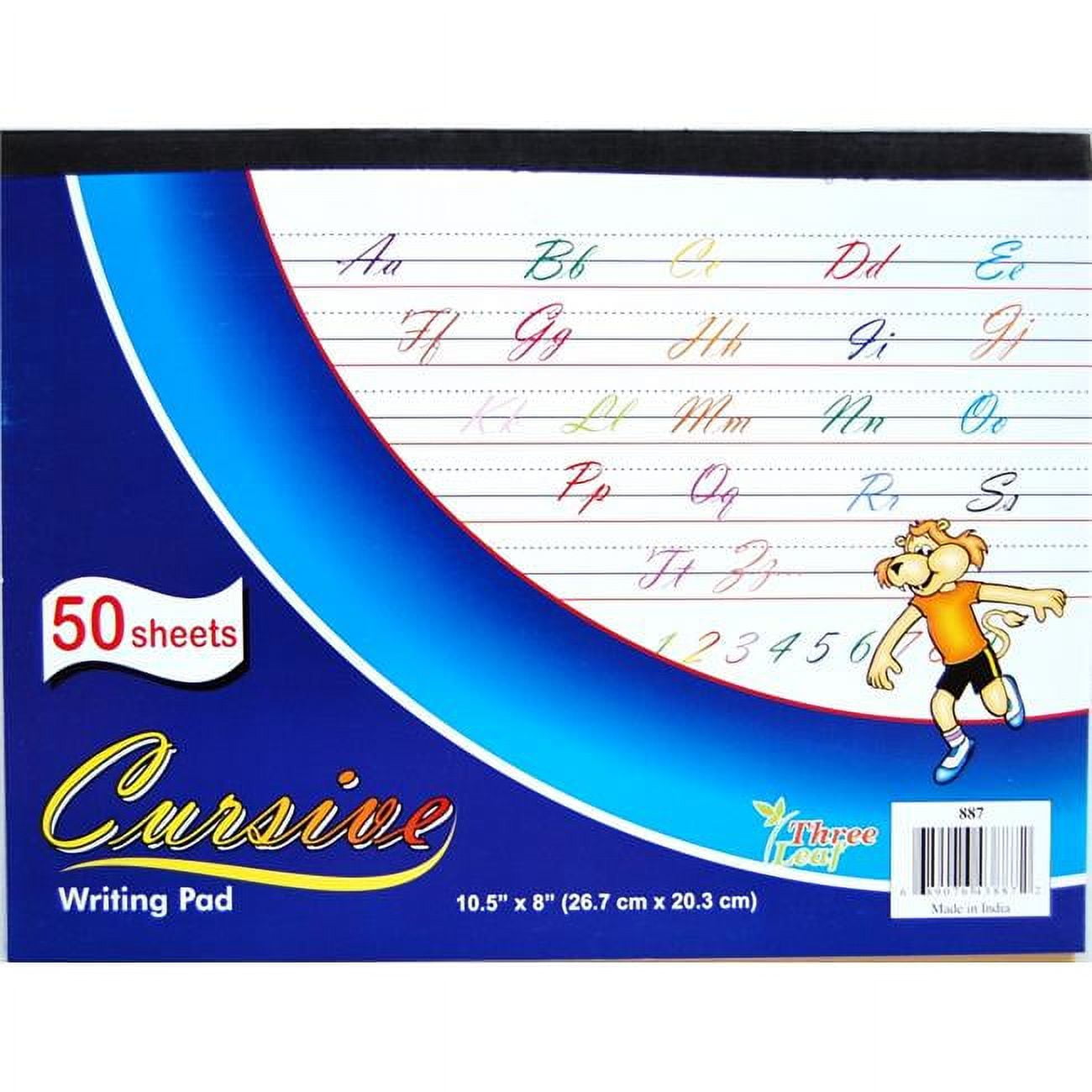 DDI 1892883 CURSIVE WRITING PAD - 50 Sheets - 10" x 8" Case of 48 ...