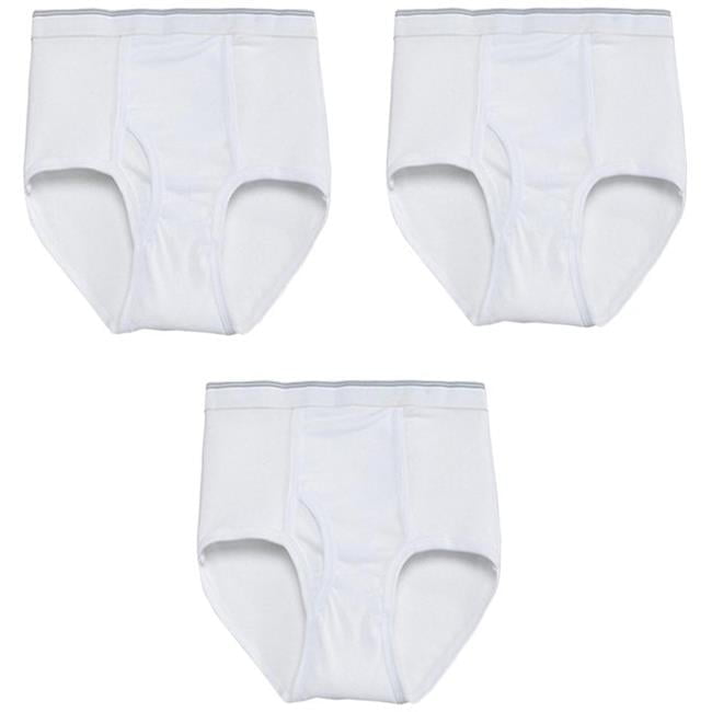 DDI 1995037 Cotton Plus Men's Briefs - White Small Case of 36 - Walmart.com