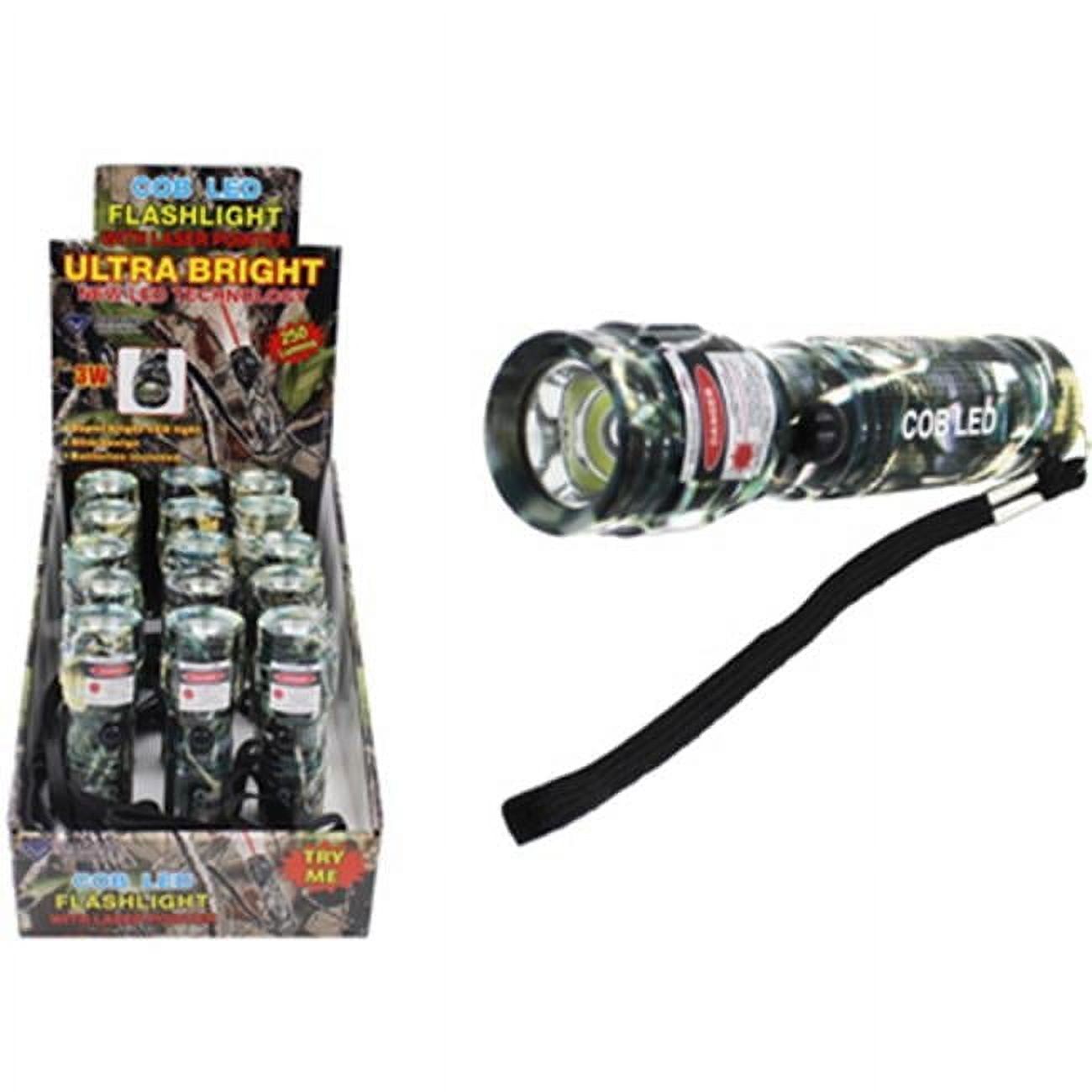 DDI 2182256 Camo 3Watt Cob Flashlight With Laser Case of 15 - Walmart.com