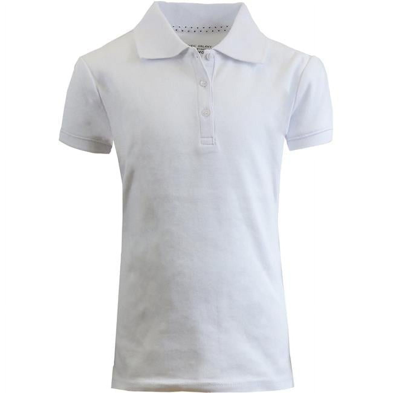 DDI 2268816 Girls' White S/S Interlock Polo Shirts - Sizes 4-6X Case of ...