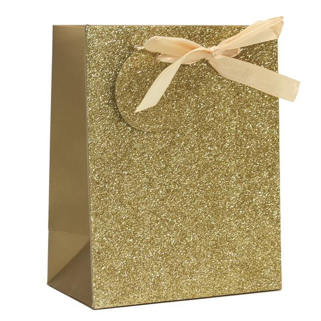 DDI 2285741 Gold Sparkle Gift Bag Large Case of 144 - Walmart.com