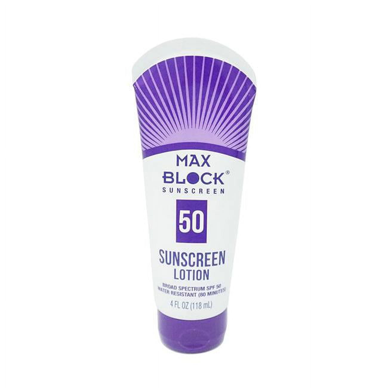 DDI 2291710 Max Block Sunscreen Lotion SPF 50 4 oz. Case of 48 ...