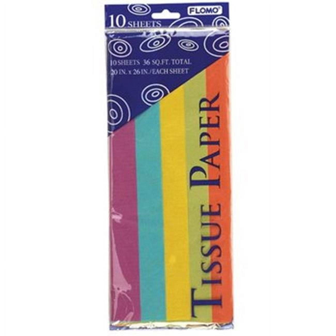 DDI 2315534 10 sheets of Assorted Rainbow Bright Tissue Paper Case of ...
