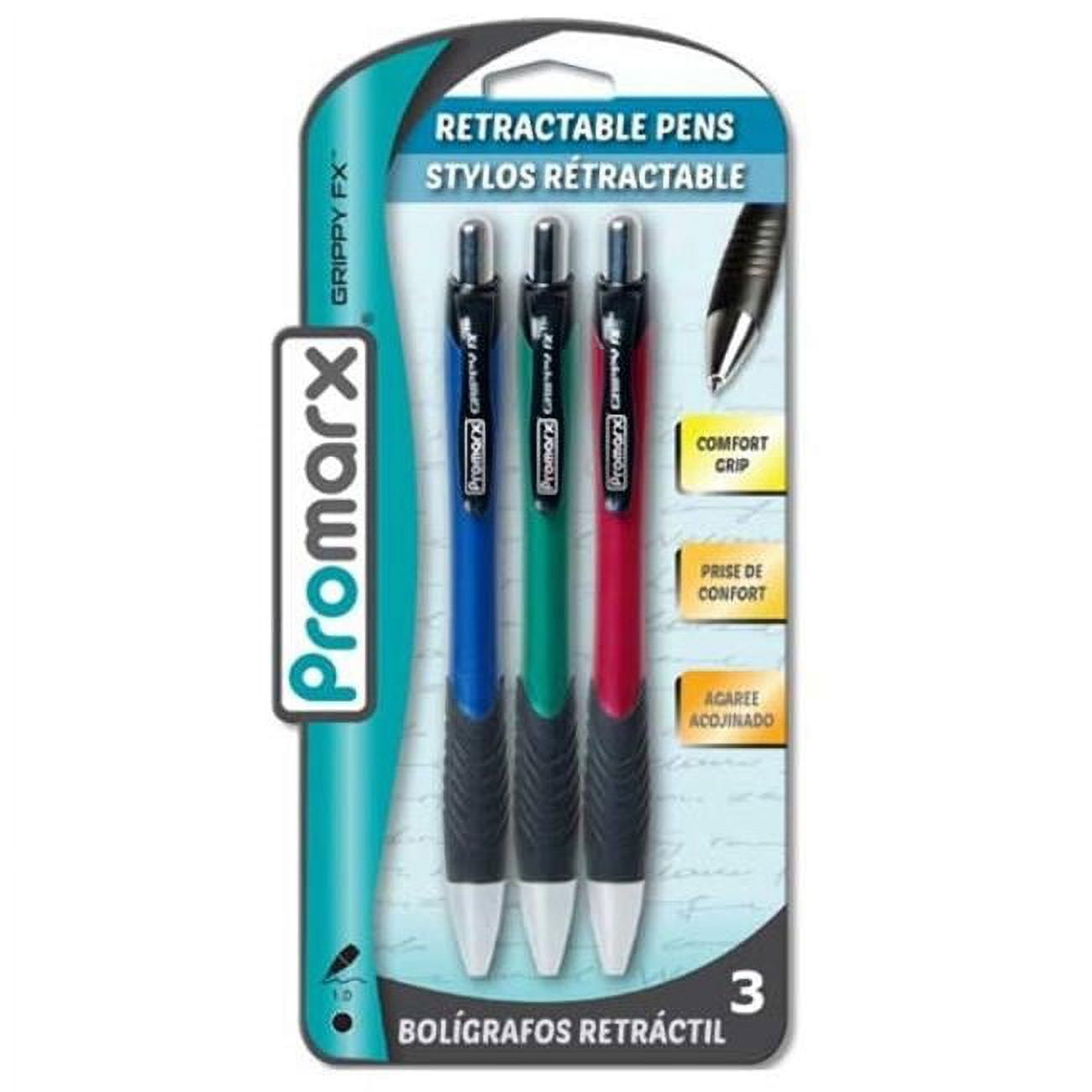 DDI 2324240 Promarx Grippy FX Pens - 3 Count Black Retractable Case of ...