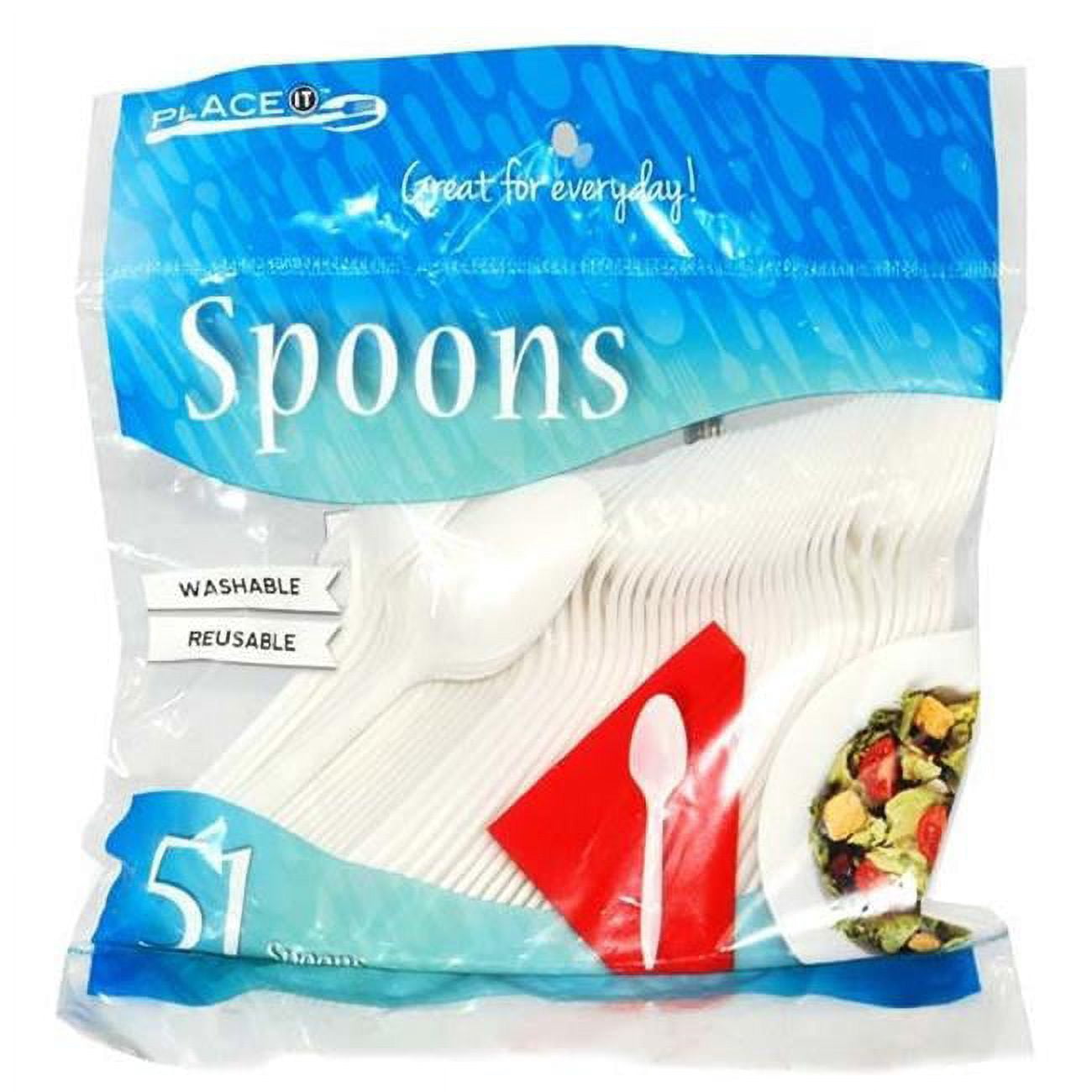 DDI 2324309 Cutlery Plastic White Spoons 51ct Case of 48 - Walmart.com