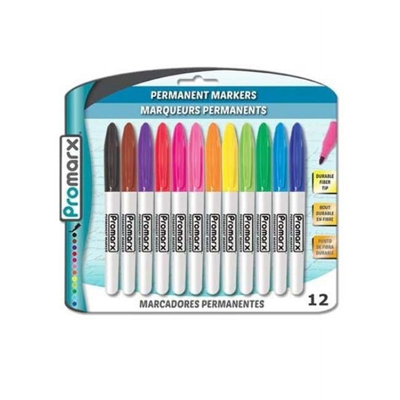 DDI 2324535 Promarx Markers - 12 Count Permanent Assorted Colors Case ...
