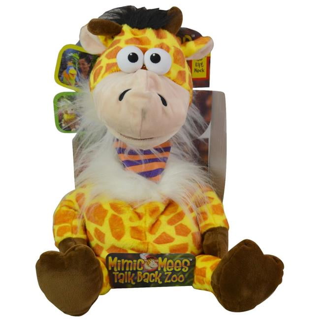 DDI 2325453 12 in. Mimic Mees Talk Back Zoo - Giraffe, Yellow, Brown ...
