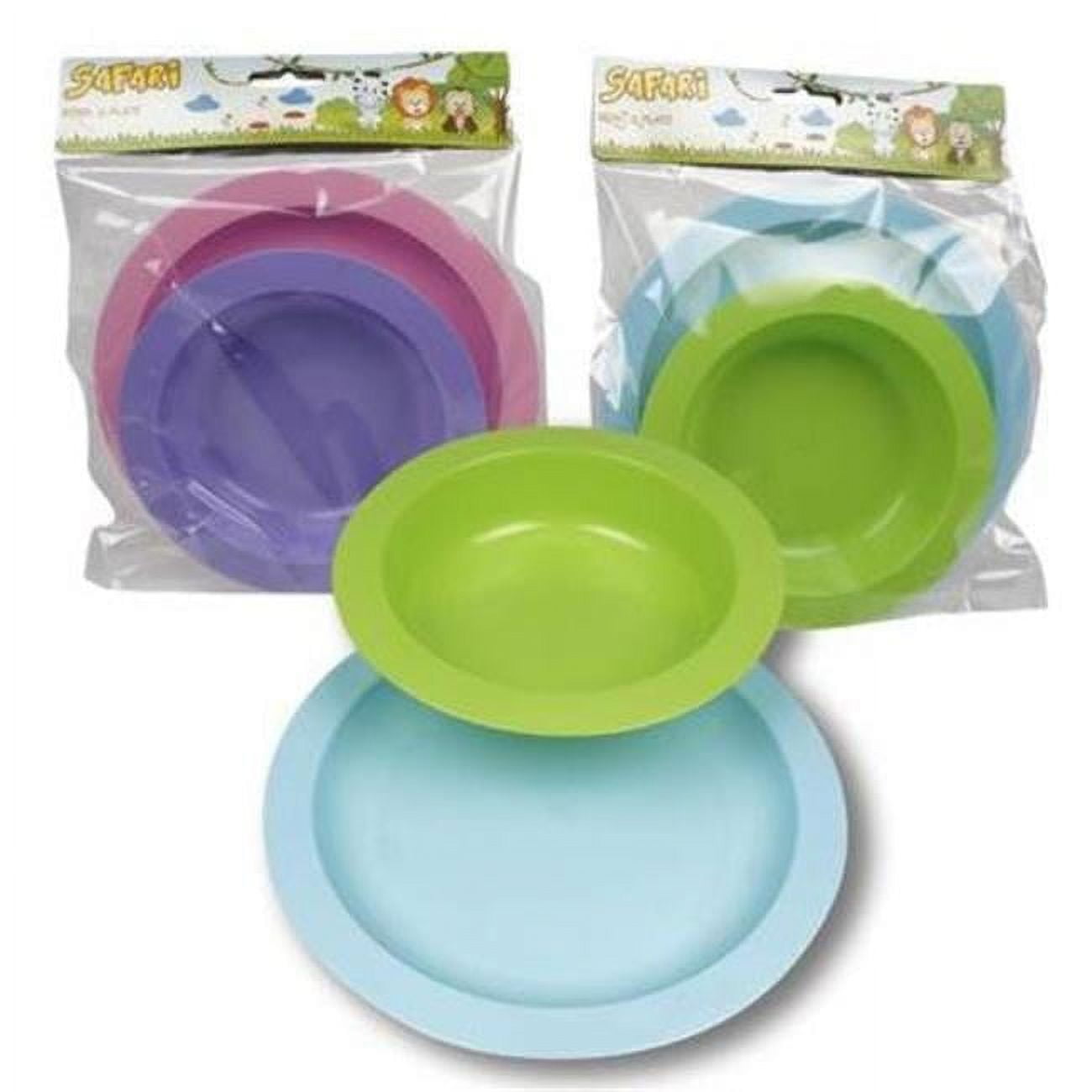 DDI 2326807 Safari Baby Plate & Bowl Set, Assorted Color - Pack of 2 ...