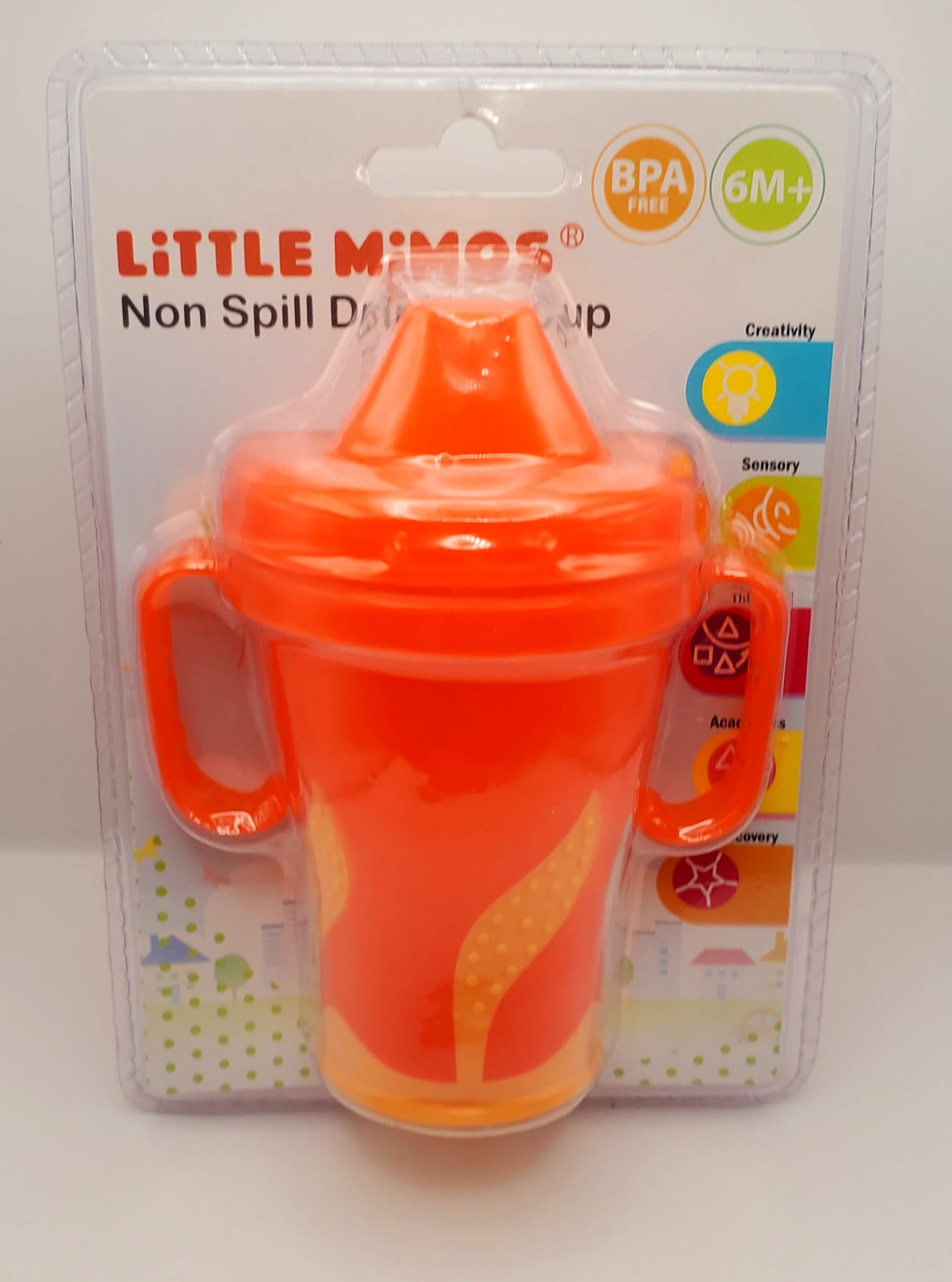 DDI 2326826 Non Spill Training Cup with Handles Orange - Walmart.com