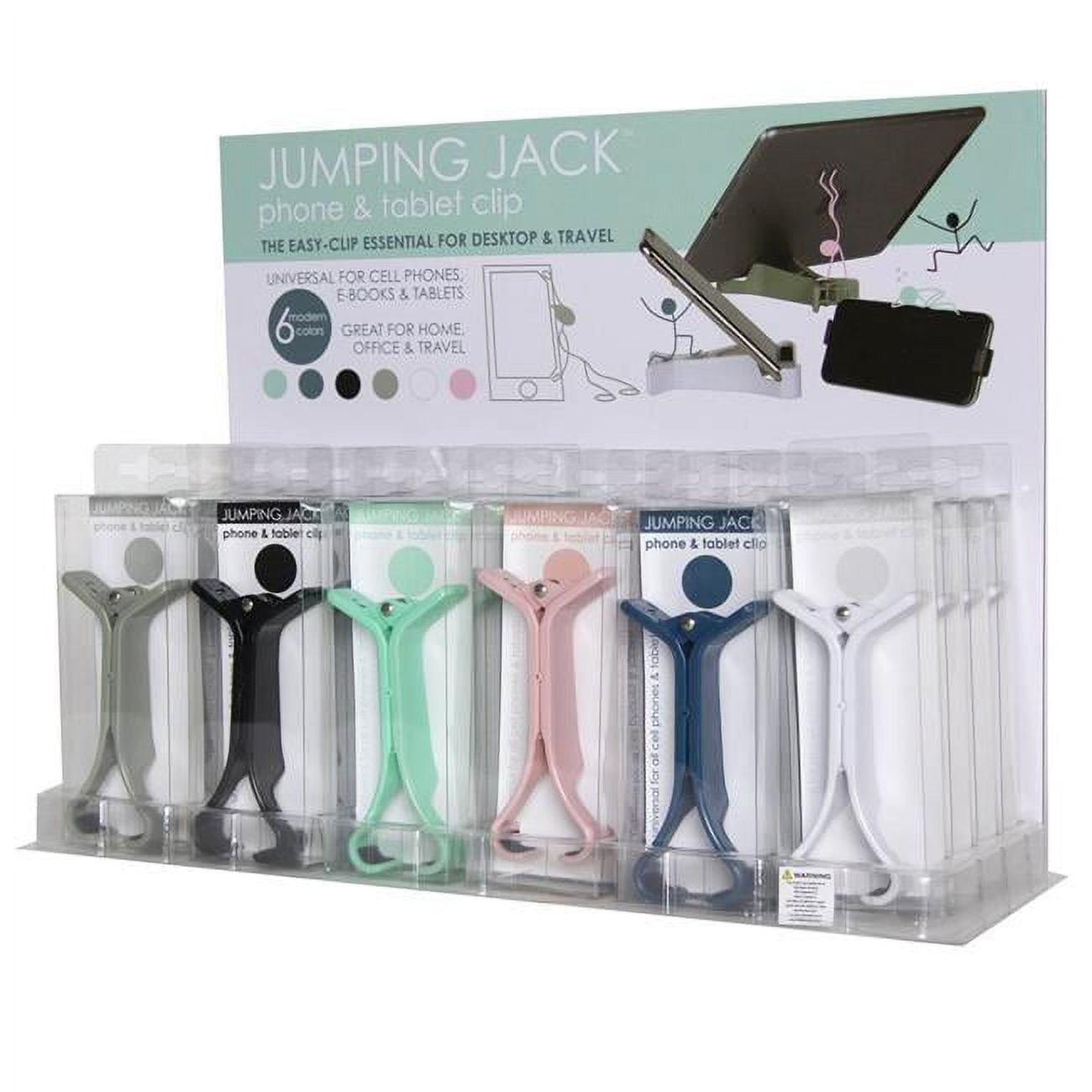 DDI 2327124 Jumping Jack Phone & Tablet Clip, Assorted Color - Case of ...
