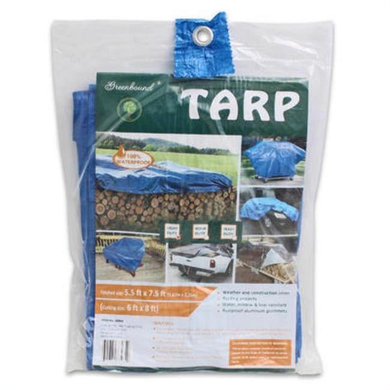 DDI 2328436 6 x 8 ft. Waterproof Light Duty Tarp, Blue - Case of 40 ...