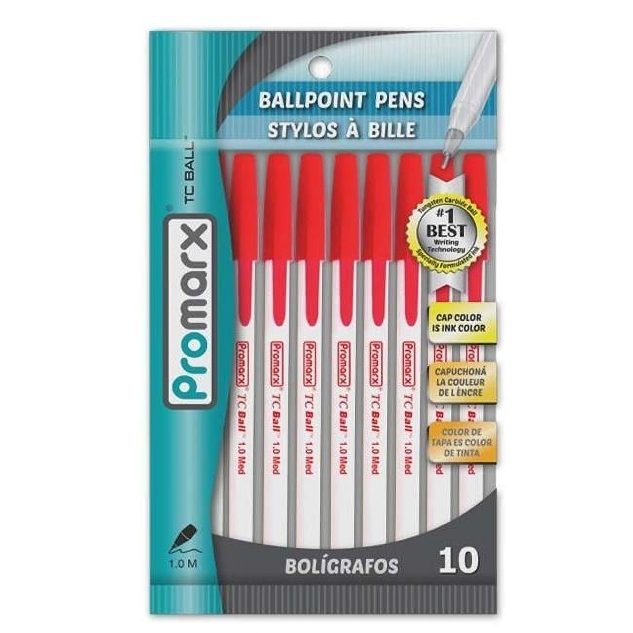 DDI 2329596 Promarx TC Ball Stick Pens - 10 Count Red Case of 48 ...