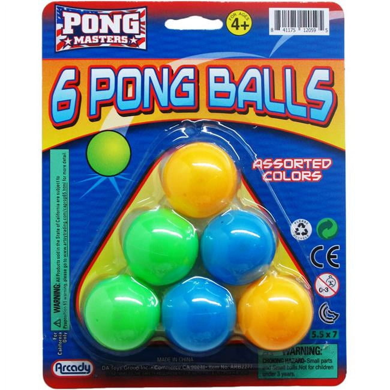 DDI 2330946 Ping Pong Ball Play Set, Blue, Green & Yellow - 6 Piece ...