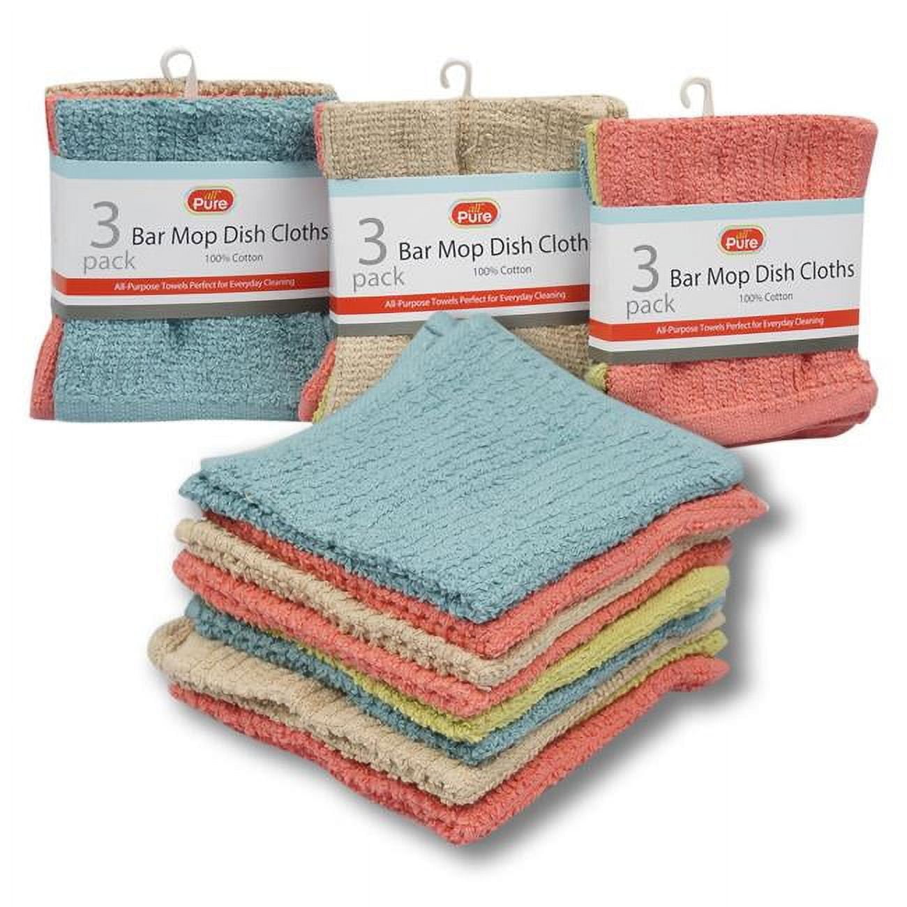 DDI 2333224 Bar Mop Dishcloth - Assorted Color, Pack of 3 - Case of 48 ...