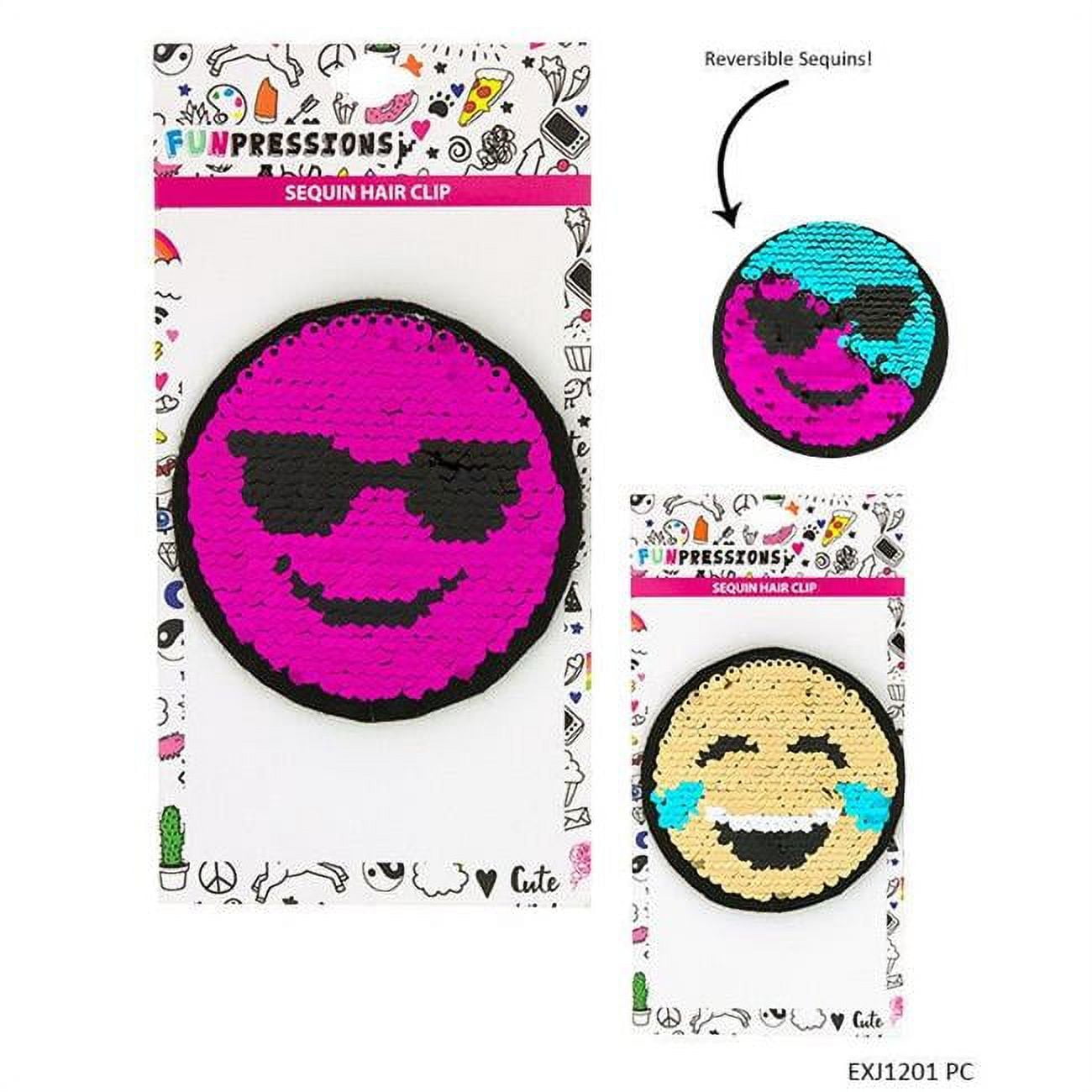 DDI 2334465 Emoji Reversible Sequin Salon Clip - Assorted Case of 48 ...