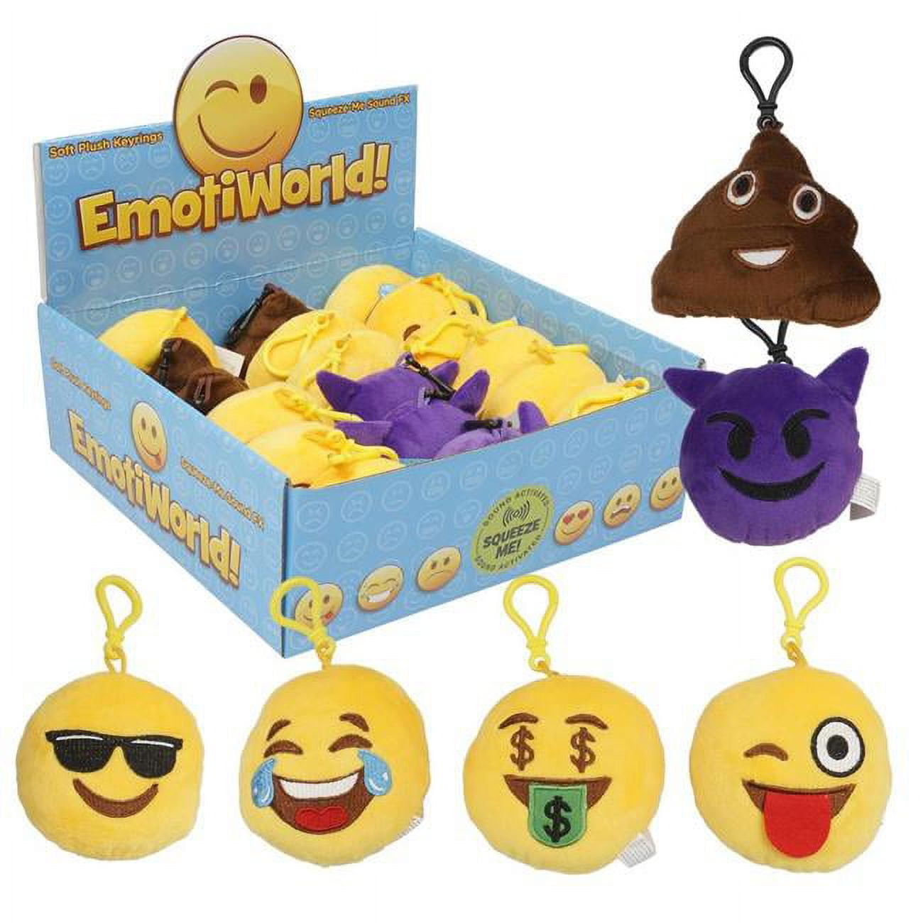 DDI 2338502 Emoji Keychains with Sound- Assorted Case of 144 - Walmart.com