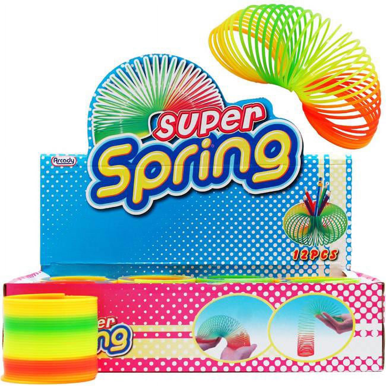 DDI 2339740 2.75 in. Magic Spring Toy, Rainbow - Case of 96 - Walmart.com