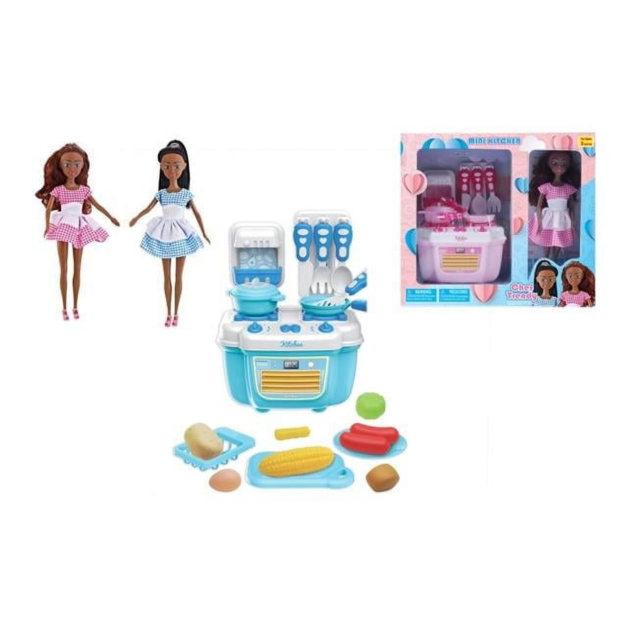 DDI 2339817 Chef Trendy Dark Skin Fashion Doll with Mini Kitchen ...