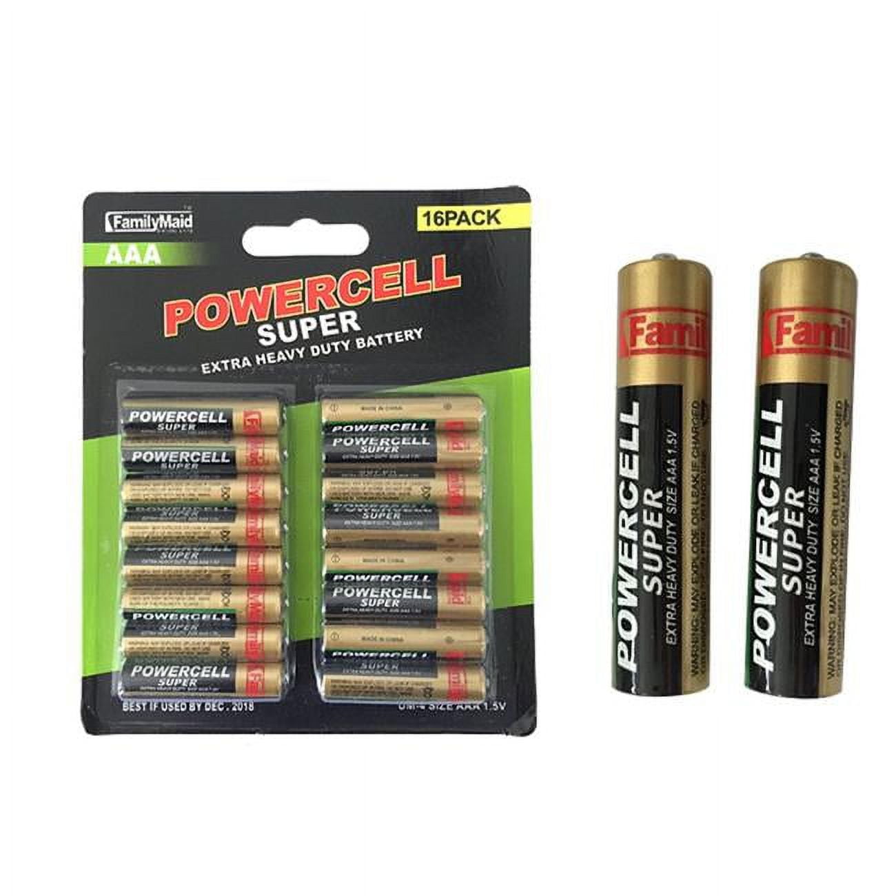 DDI 2340498 Powercell Super Heavy Duty AAA Bettery - 16 per Pack - Case ...