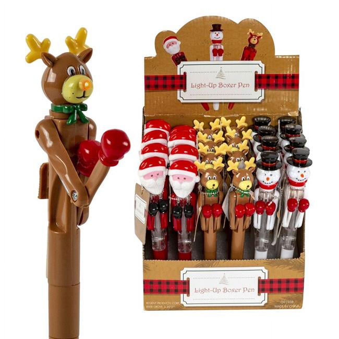 DDI 2342032 Light Up Christmas Boxer Pen, Assorted Color - Case of 24 ...