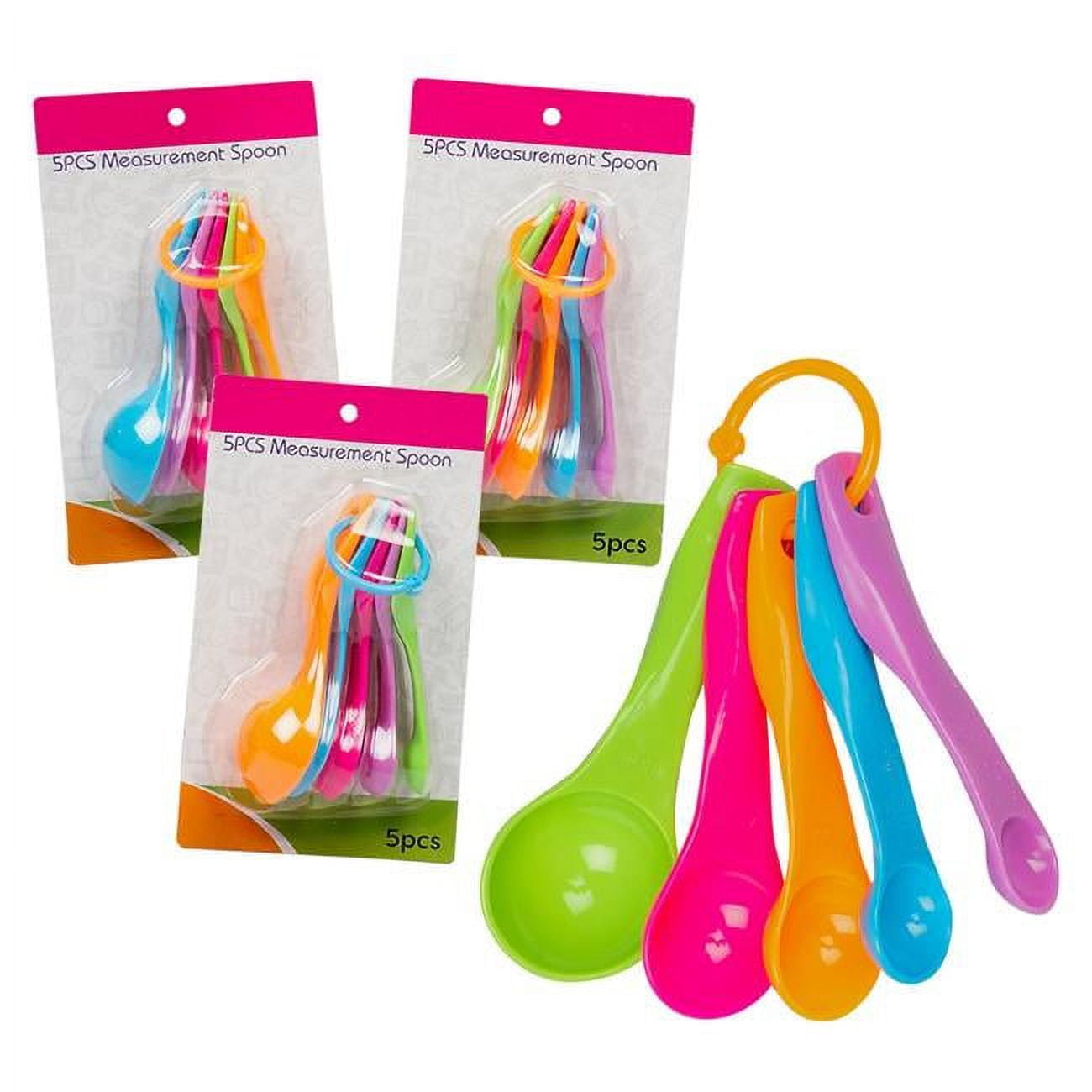 DDI 2349812 Plastic Measuring Spoon Set, Assorted Color - 5 Piece ...