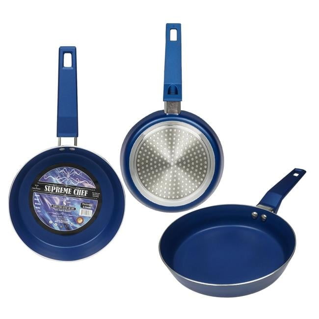 DDI 2349828 8 in. Non-Stick Frying Pan, Blue - Case of 12 - Walmart.com