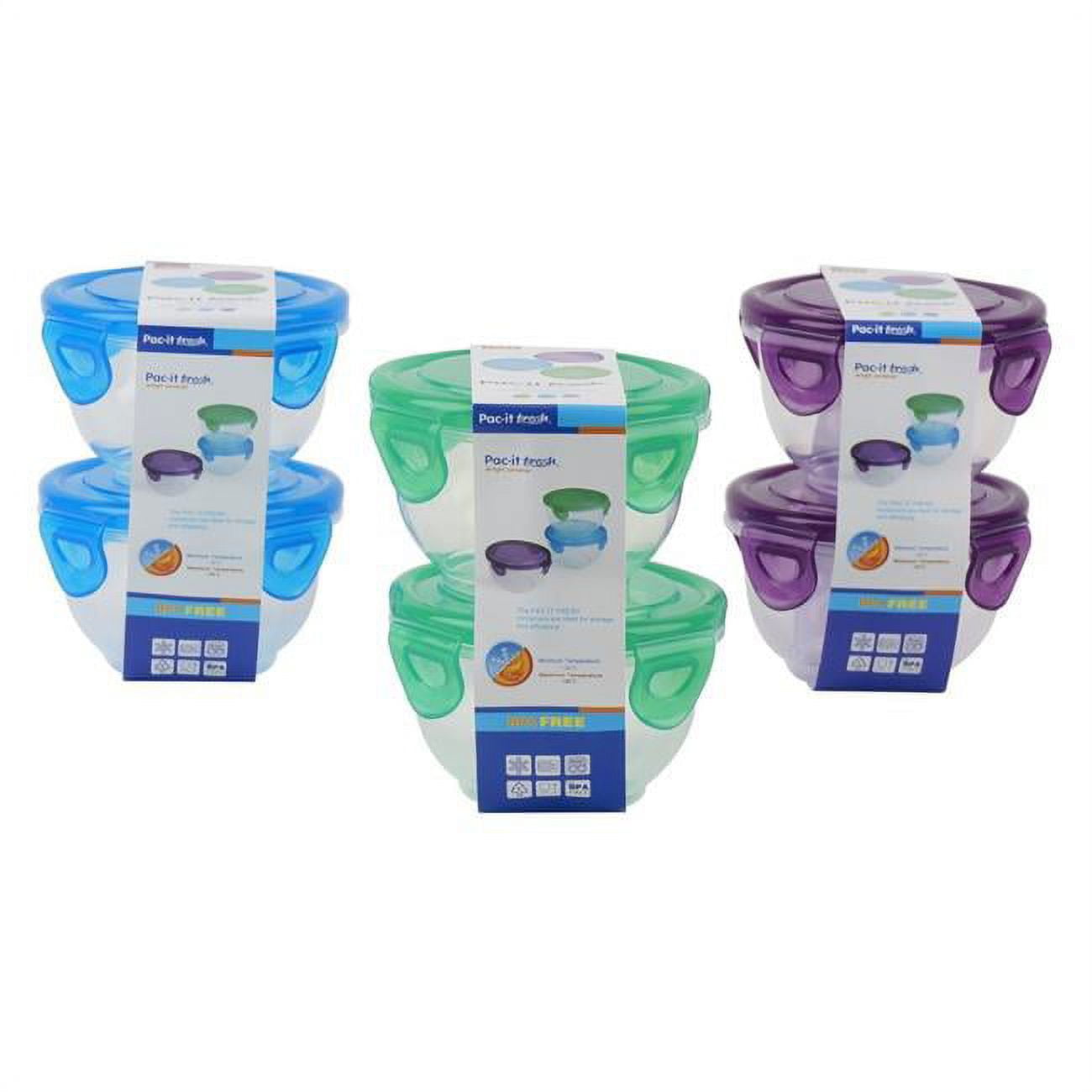 DDI 2349879 6 oz Pac-It Fresh Food Container, Assorted Color - Case of ...