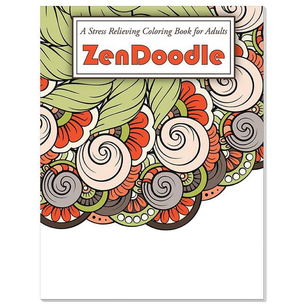 DDI 2350921 ZenDoodle Stress Relieving Coloring Book for Adult Case of ...
