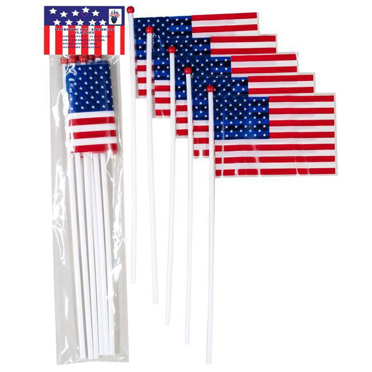 DDI 2355943 13 in. Mini American Flags - 5 Per Pack - Case of 72 ...